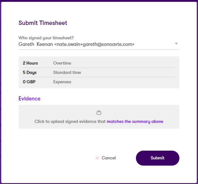 Processing manual / third party timesheets
